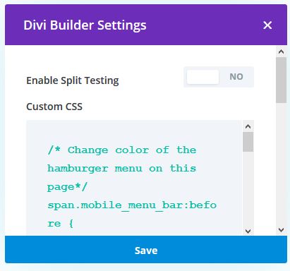 How to change Hamburger or Mobile Menu Color in Divi